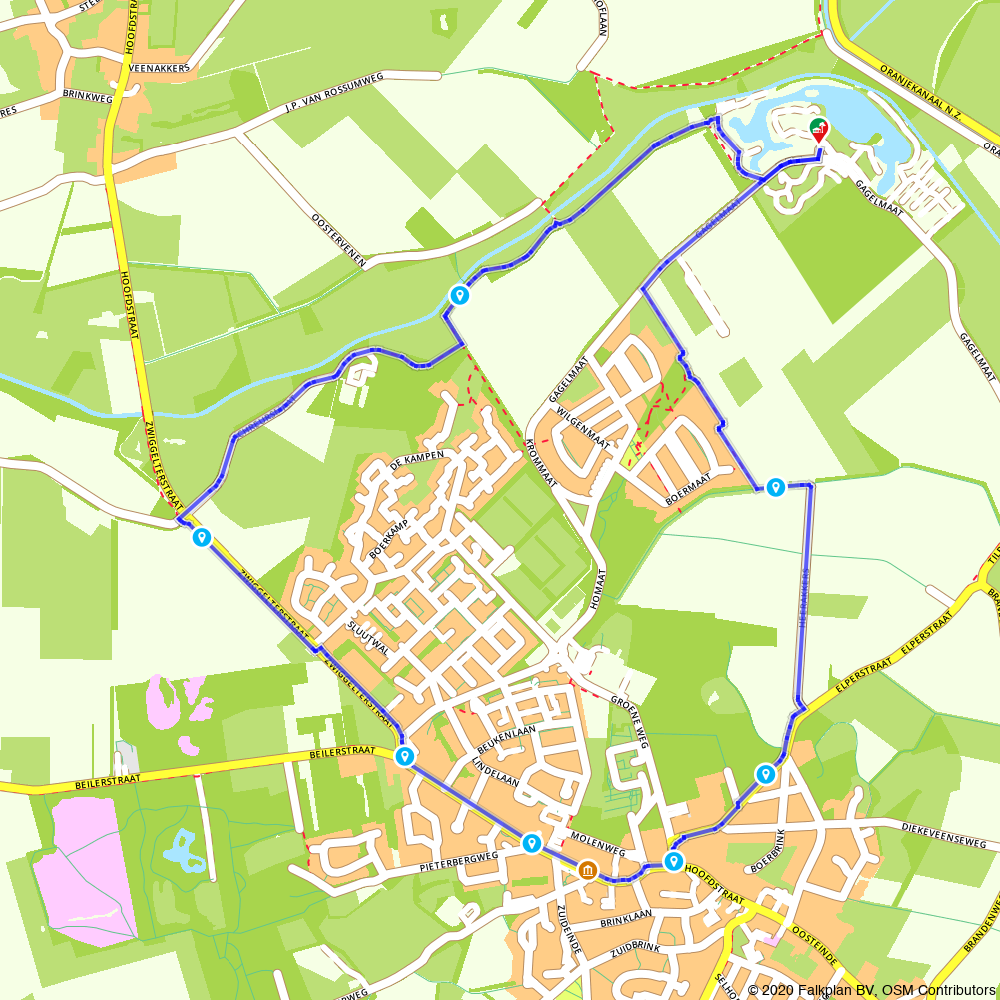 The nature around Westerbork - Midden-Drenthe - Hiking route | Route.nl