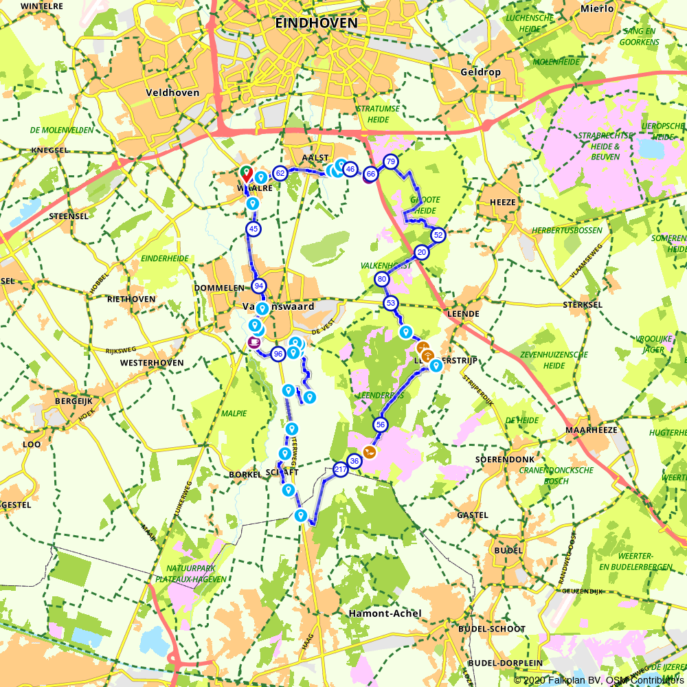 SVW: Round 9 Leenderstrijp -2- Dommel valley - Waalre - Cycling route ...