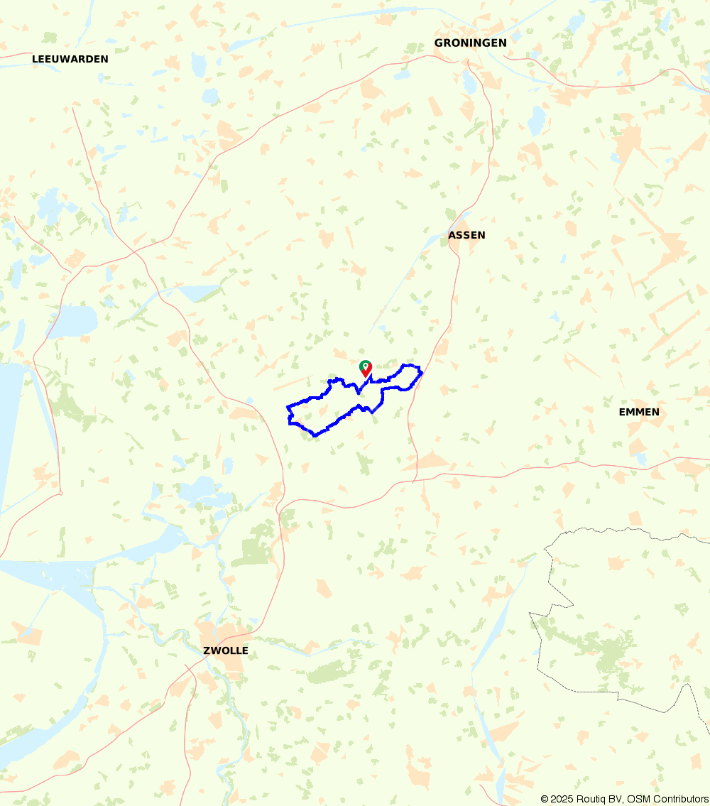 Tour of Dwingelder- and Holtingerveld - Westerveld - Cycling route ...