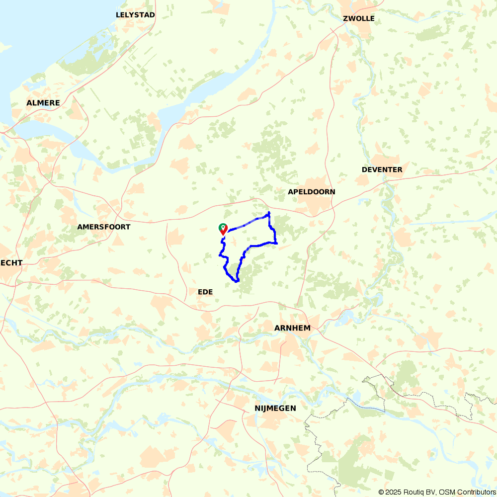 Over the heathlands of the Veluwe - Ede - Cycling route | Route.nl