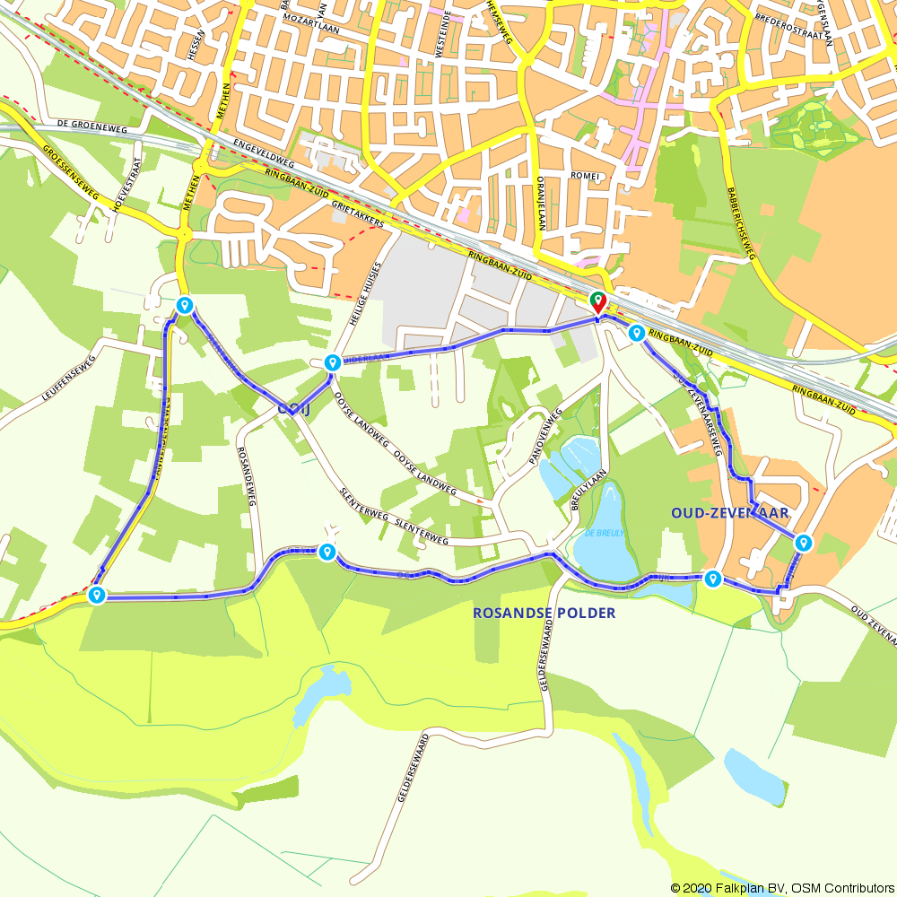 Through the outskirts of Zevenaar - Zevenaar - Hiking route | Route.nl