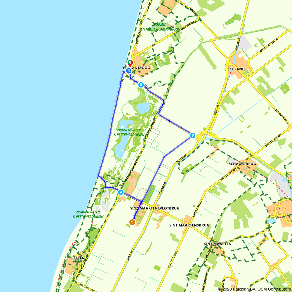 Bloembollen- en strandroute Callantsoog - Schagen - Wandelroute | Route.nl
