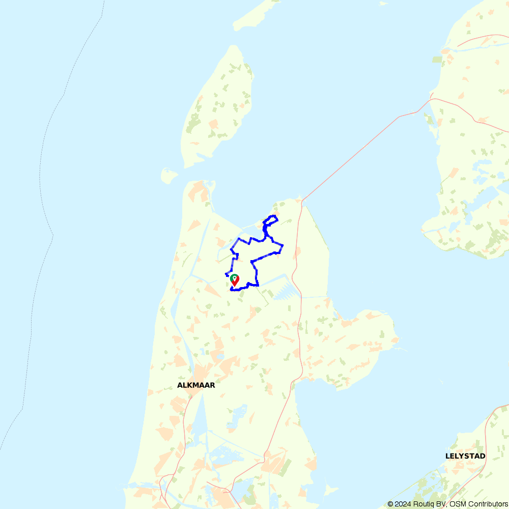 Cycling route Wieringerwaard, Westerland and Kolhorn - Hollands Kroon ...