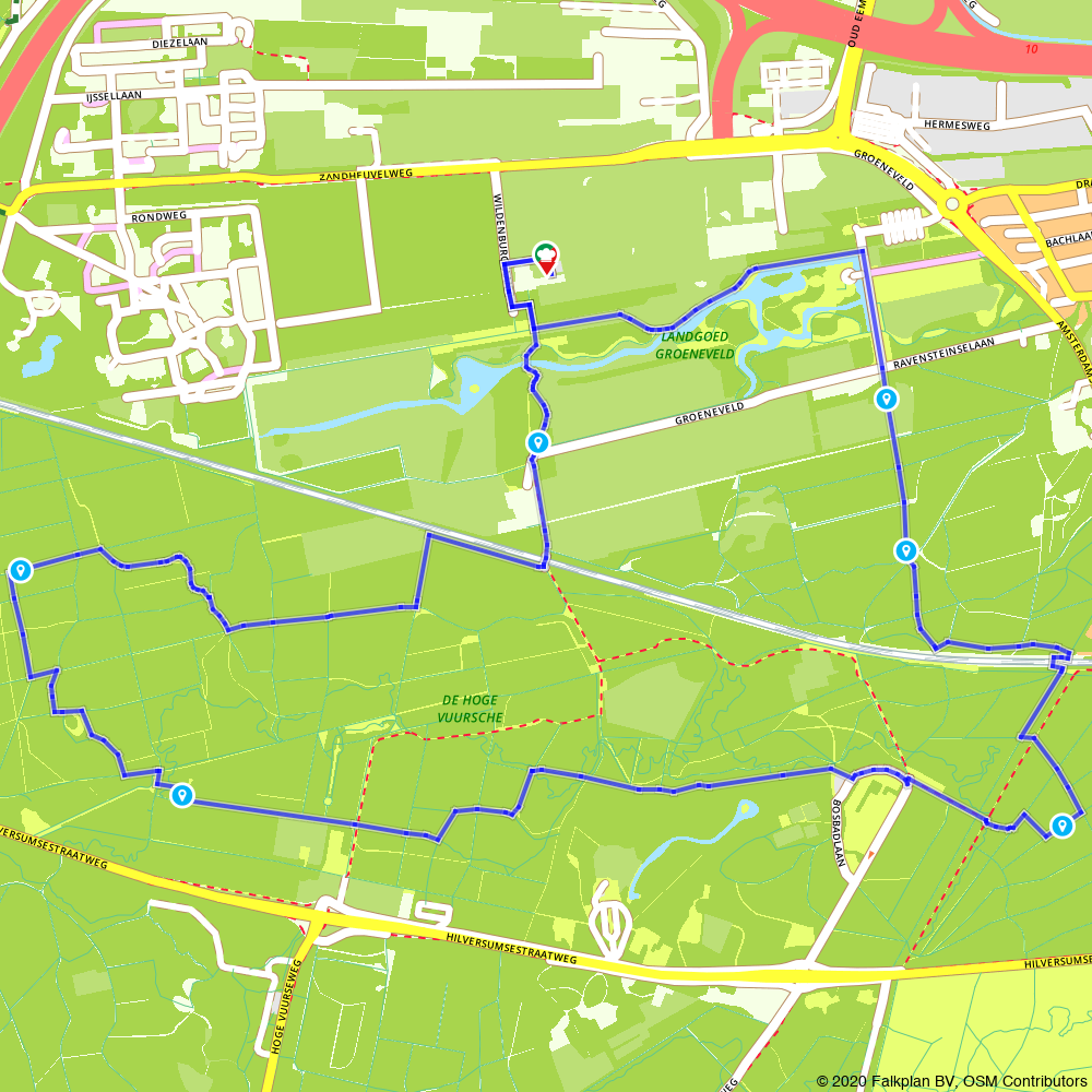 Round Barn - Baarn - Hiking route | Route.nl
