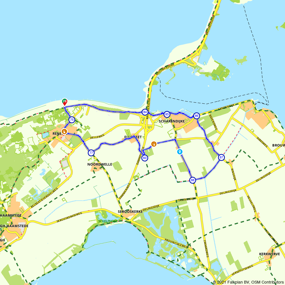 Enjoy in and around Renesse - Schouwen-Duiveland - Cycling route | Route.nl
