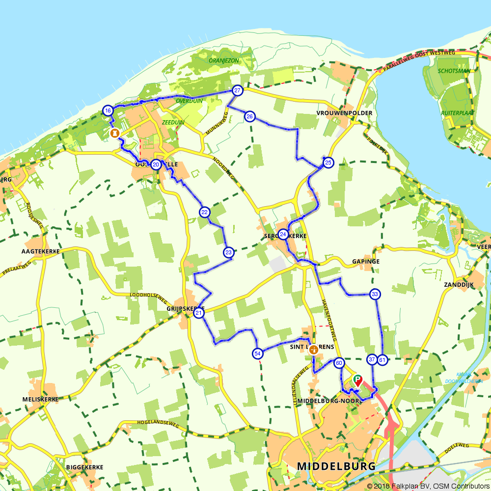 Discover beautiful Zeeland - Middelburg - Cycling route | Route.nl