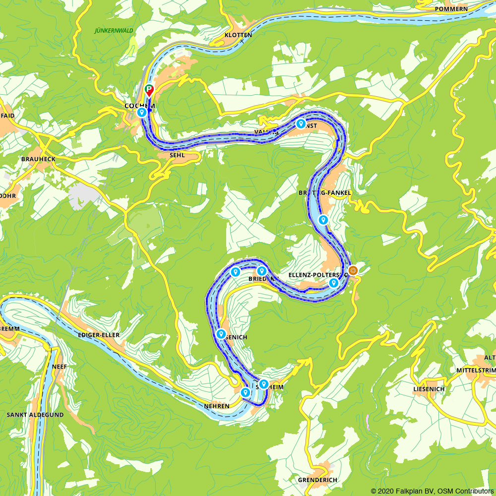 Round trip Cochem-Senhals-Senheim-Cochem 38km - Cochem - Cycling route ...