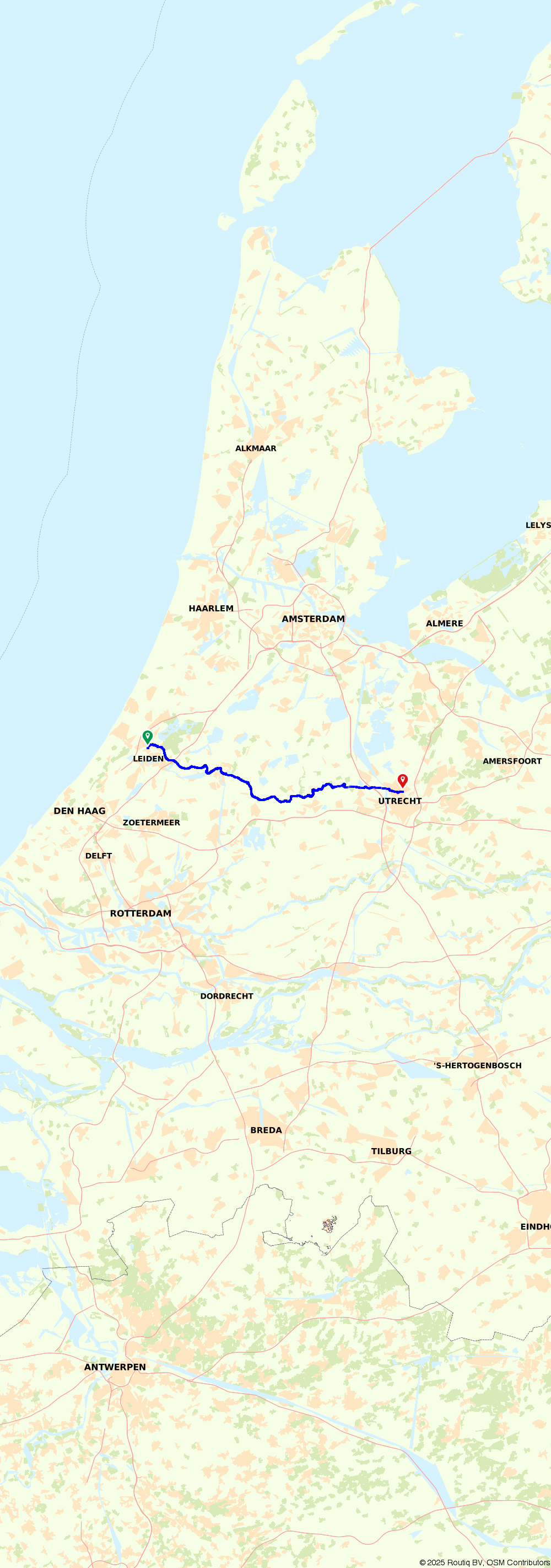 old rhine - Leiden - Cycling route | Route.nl