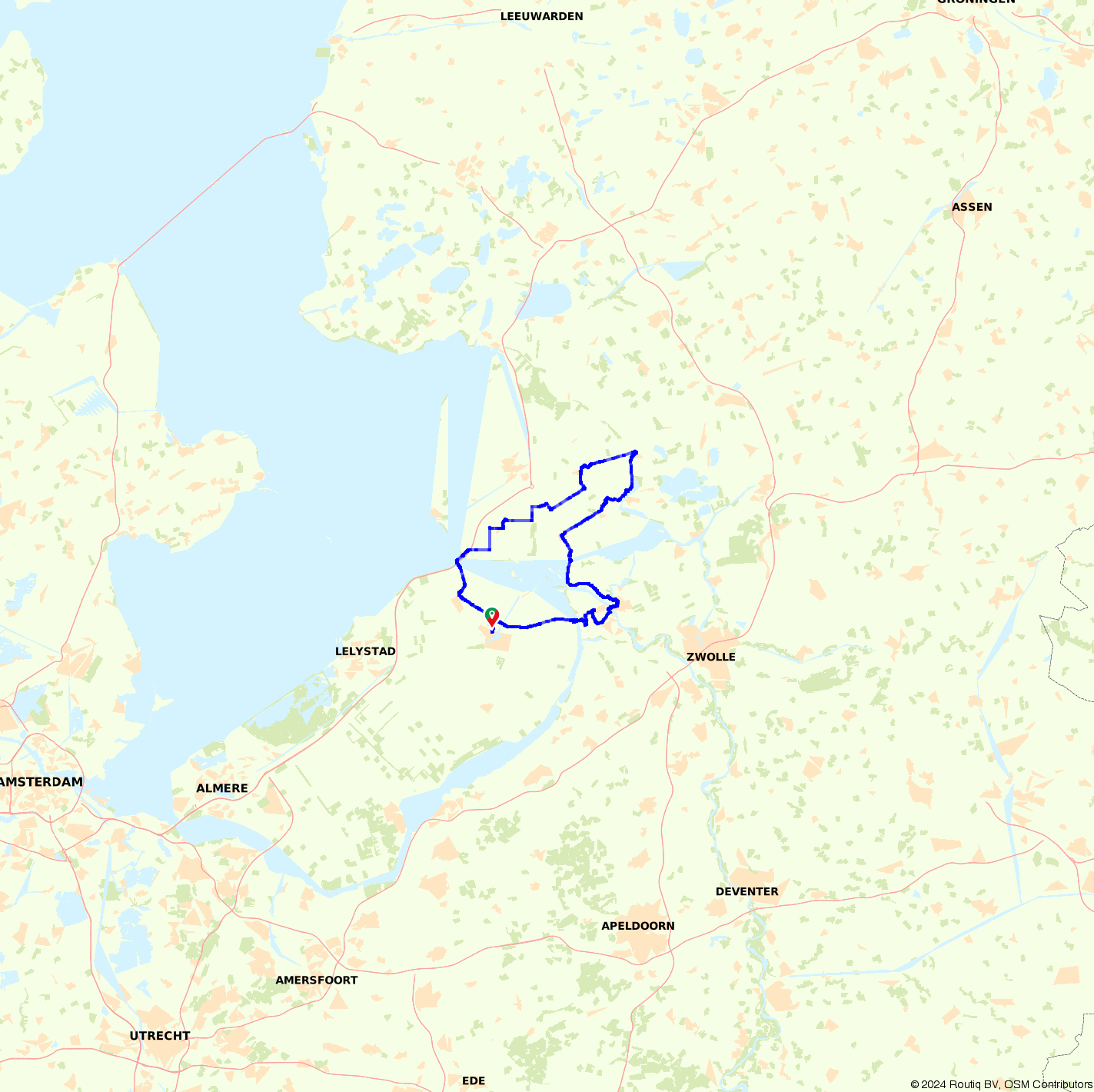 round Dronten Blokzijl - Dronten - Cycling route | Route.nl