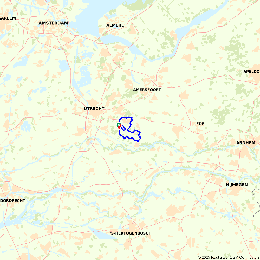 Cycling along the Old Kromme Rijn - Bunnik - Cycling route | Route.nl