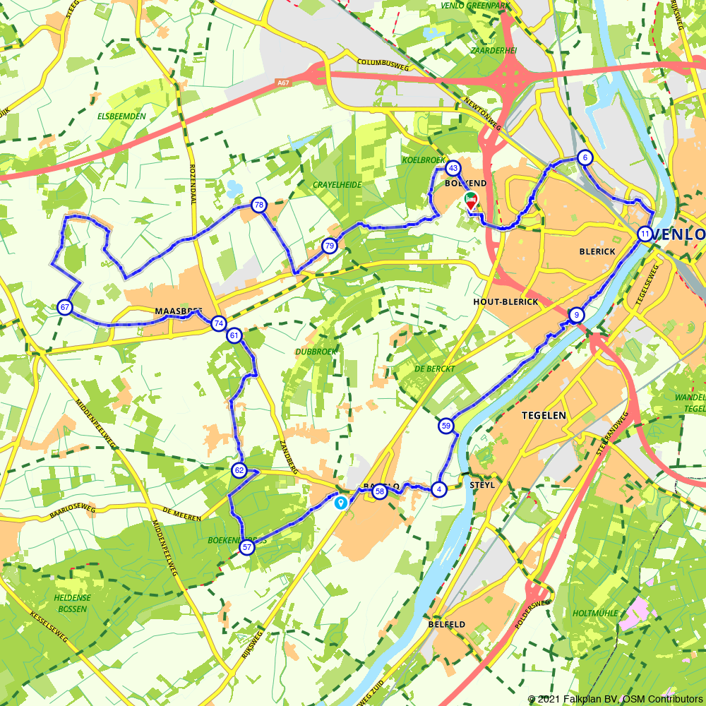 E-chopper tour Maashof | Maasbree | Baarlo | long - Venlo - Cycling ...