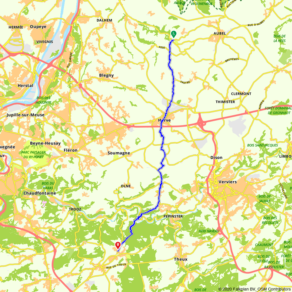 Valdieu Banneux - Aubel - Hiking route | Route.nl