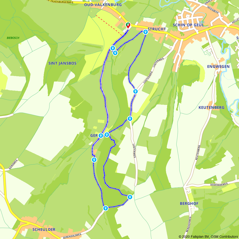 Routiq - 2016048 Walking route Va18 - Valkenburg aan de Geul - Gerendal