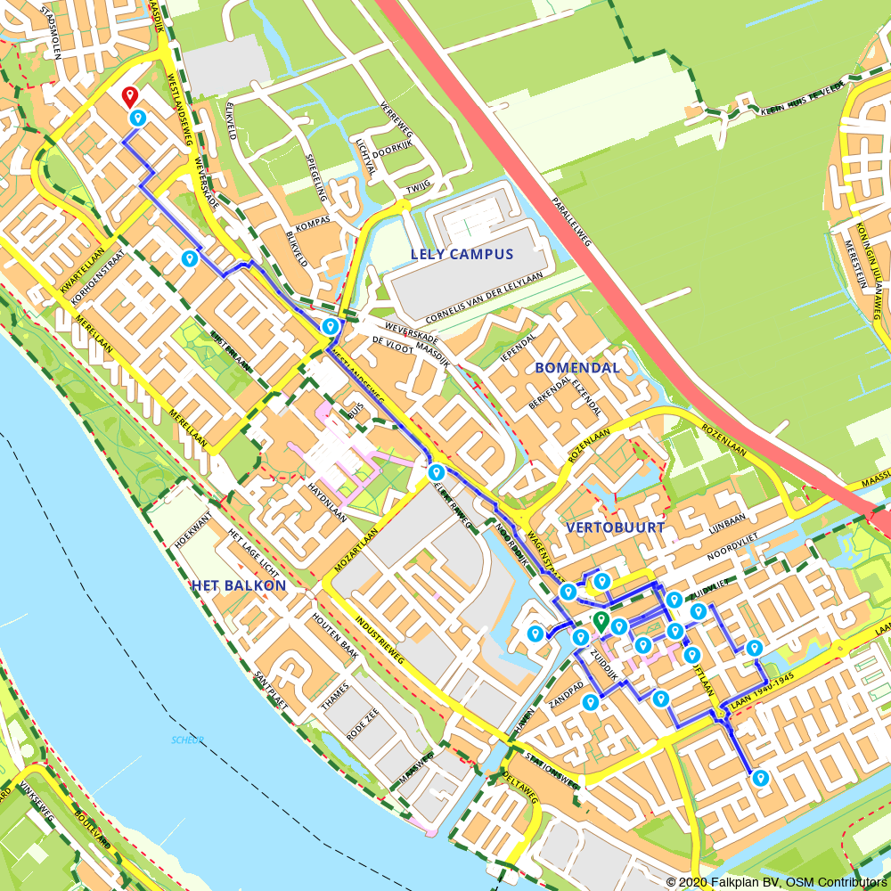 Sanctuaries in Maassluis - Maassluis - Hiking route | Route.nl