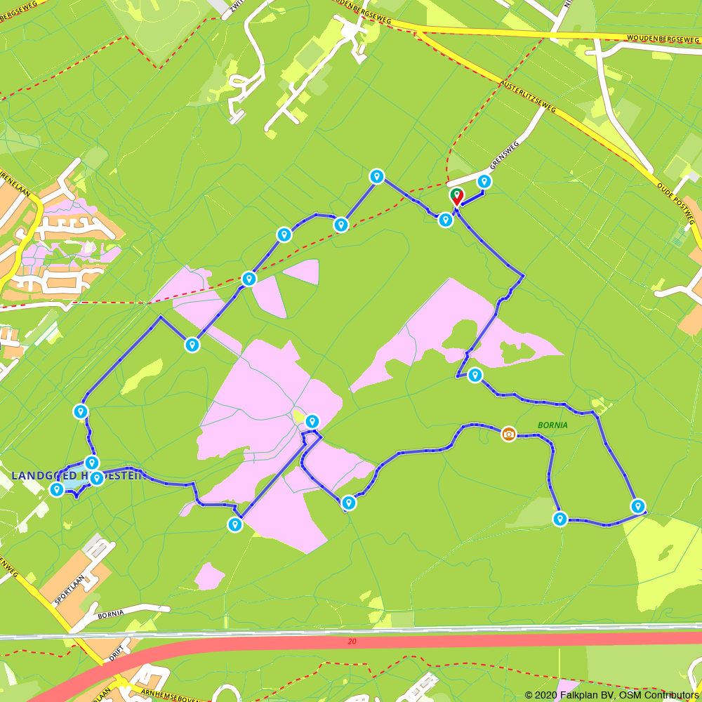 Bornia-Land of Loth route - Utrechtse Heuvelrug - Hiking route | Route.nl