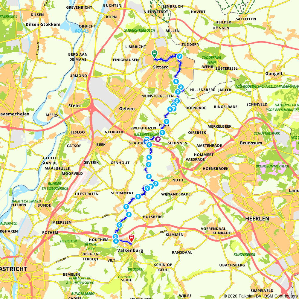 The 25th stage of the Pieterpad - Sittard - Hiking route | Route.nl