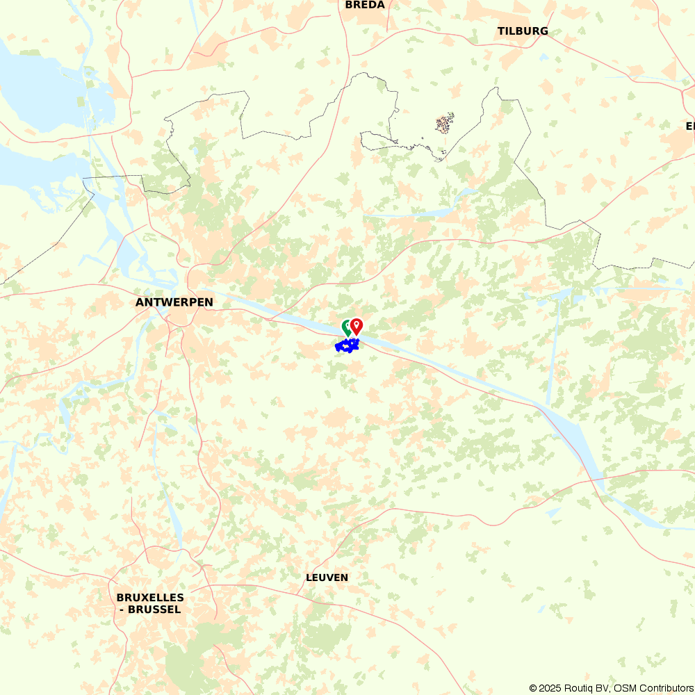 QR route Bouwel - Grobbendonk - Hiking route | Route.nl