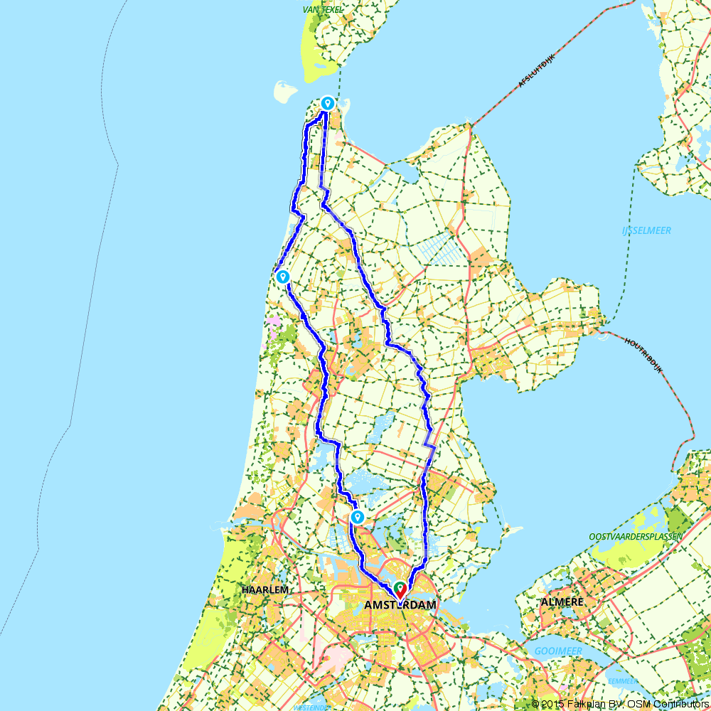 Round Amsterdam - Amsterdam - Cycling route | Route.nl