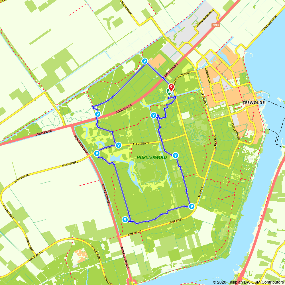 Horsterwold - Zeewolde - Hiking route | Route.nl