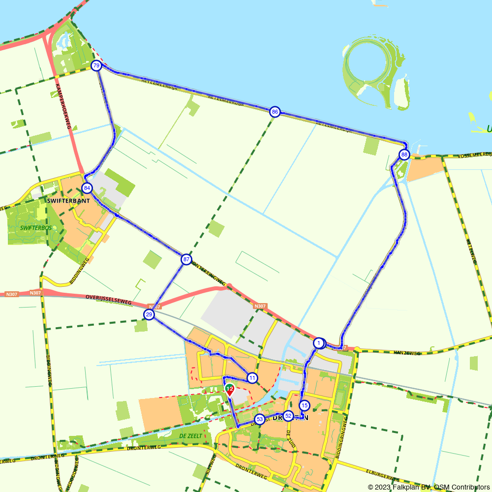 Rondje Swifterband en Ketelmeer - Dronten - Fietsroute | Route.nl