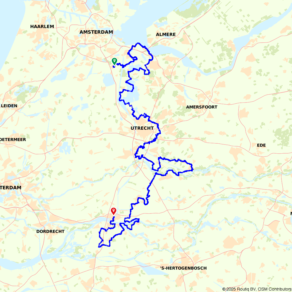 Routiq - 2044301 Waterlinie Cycle Route (5 day trip of 250 km)