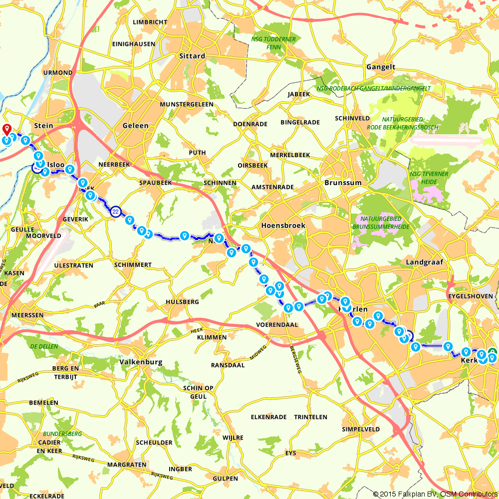 Van Kerkrade naar Meers - Kerkrade - Wandelroute | Route.nl