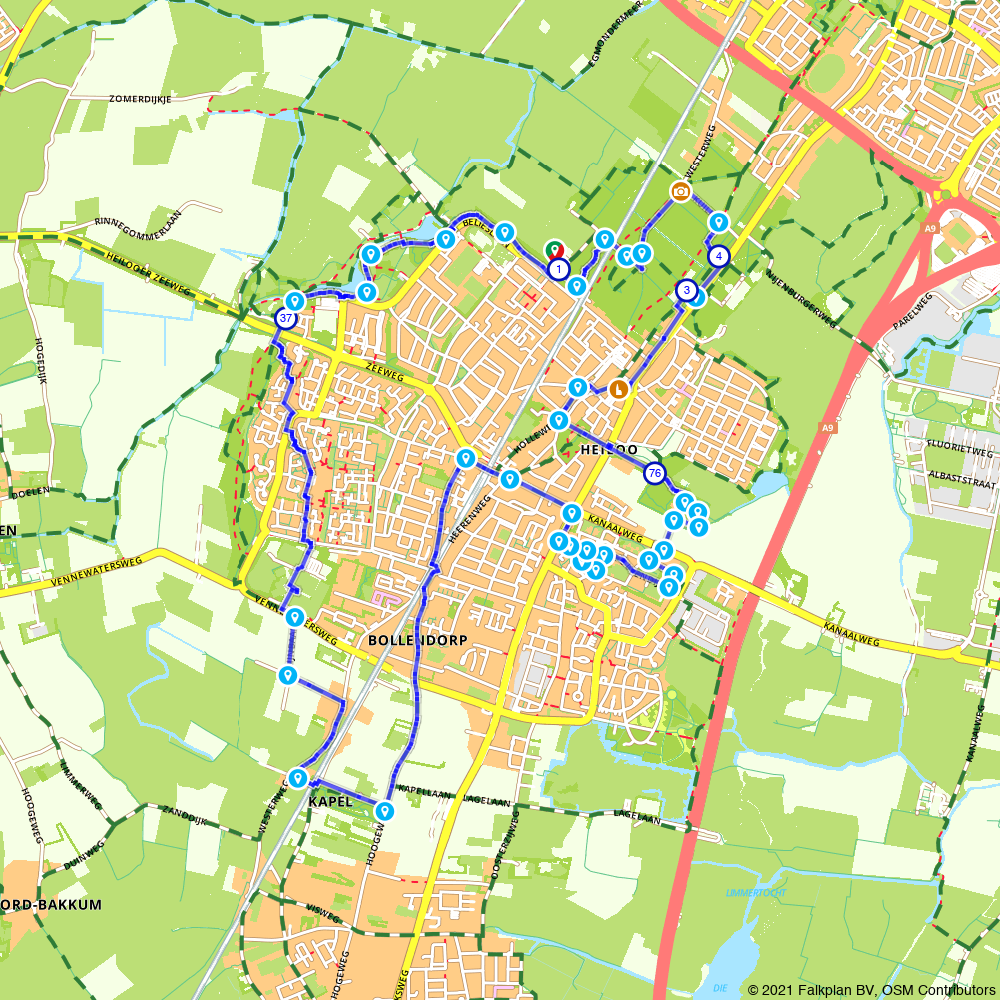 Ode aan Heiloo - complete route - Heiloo - Wandelroute | Route.nl