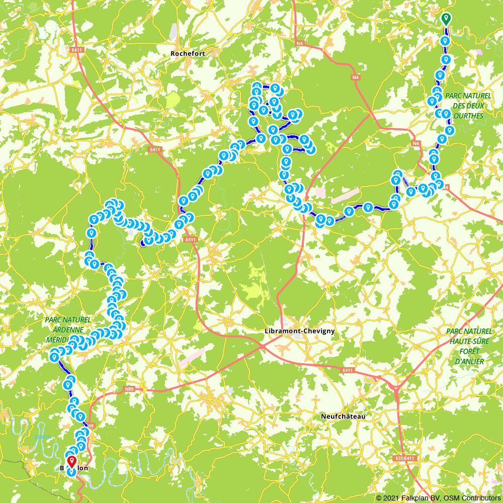 Transardennaise hiking trail - La Roche-en-Ardenne - Hiking route ...