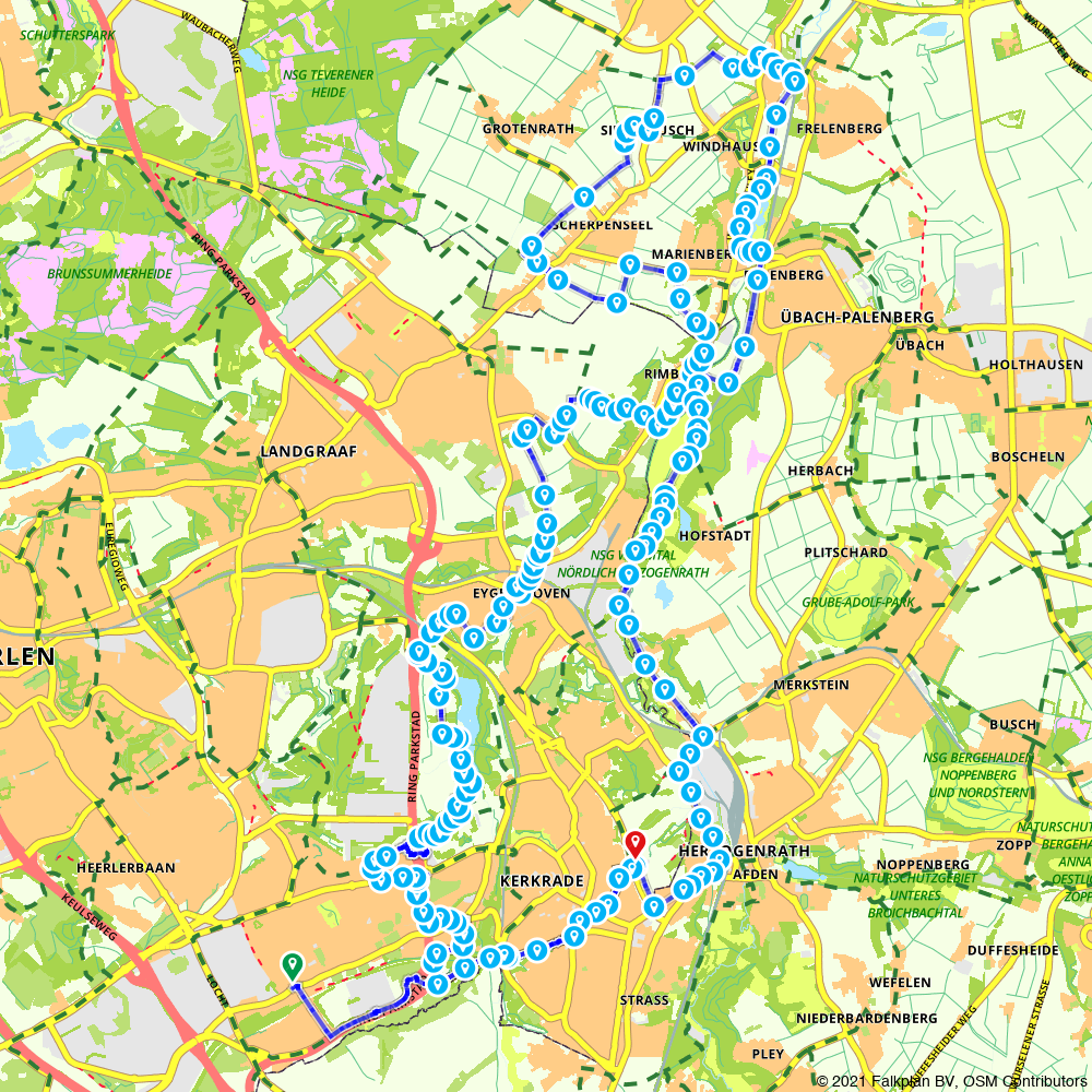 Bicycle route - Parkstad Limburg - Border route - Kerkrade - Cycling ...