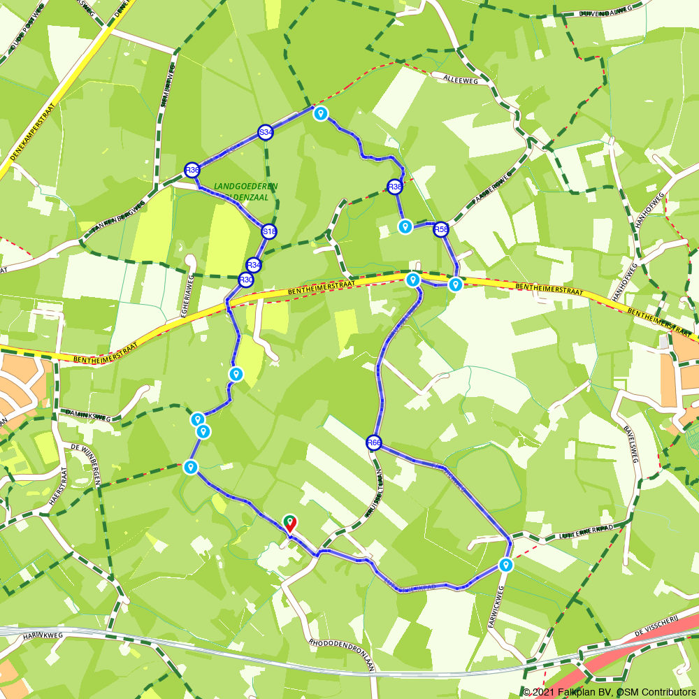 Walking route 4 - 6.7 km - Losser - Hiking route | Route.nl