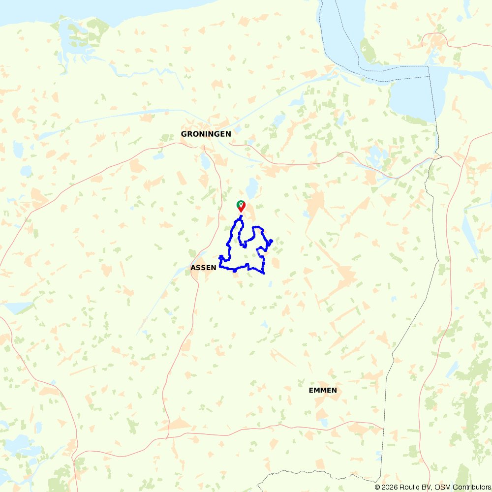 Rondje Drentse Hunebedden langs de Aa - Aa en Hunze - Fietsroute | Route.nl