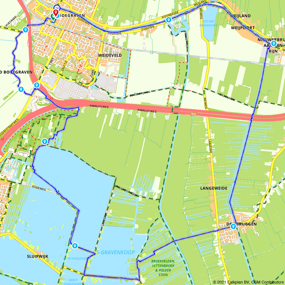 Bodegraven Driebruggen surfing lake - Bodegraven-Reeuwijk - Hiking ...