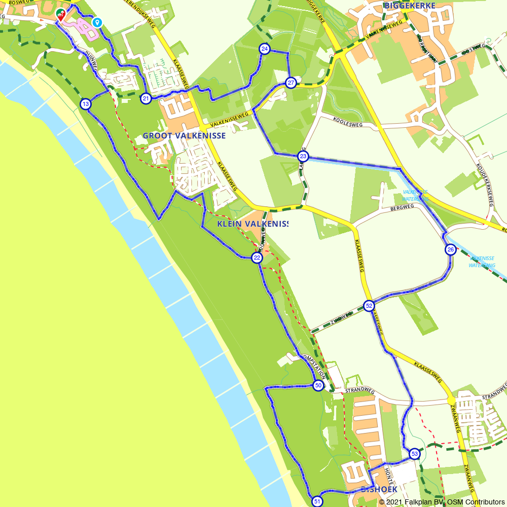 Zoutelande Dishoek - Veere - Hiking route | Route.nl