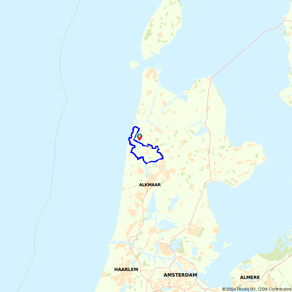 Tour of Tuitjenhorn and Petten - Schagen - Cycling route | Route.nl