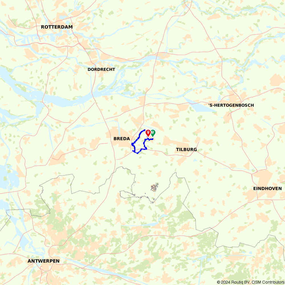 Route through Gilze and Rijen - Gilze en Rijen - Cycling route | Route.nl