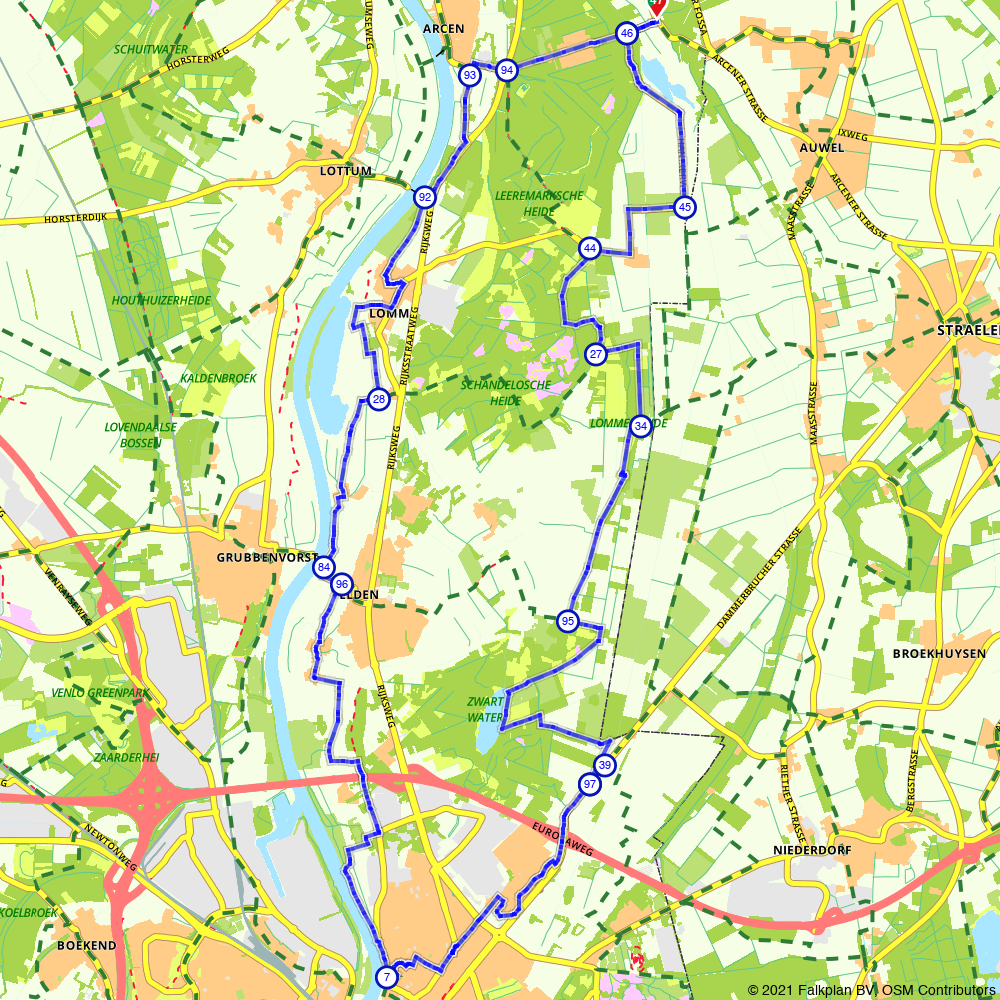 E-chopper tour Resort Arcen | Lomm | Venlo - Venlo - Cycling route ...