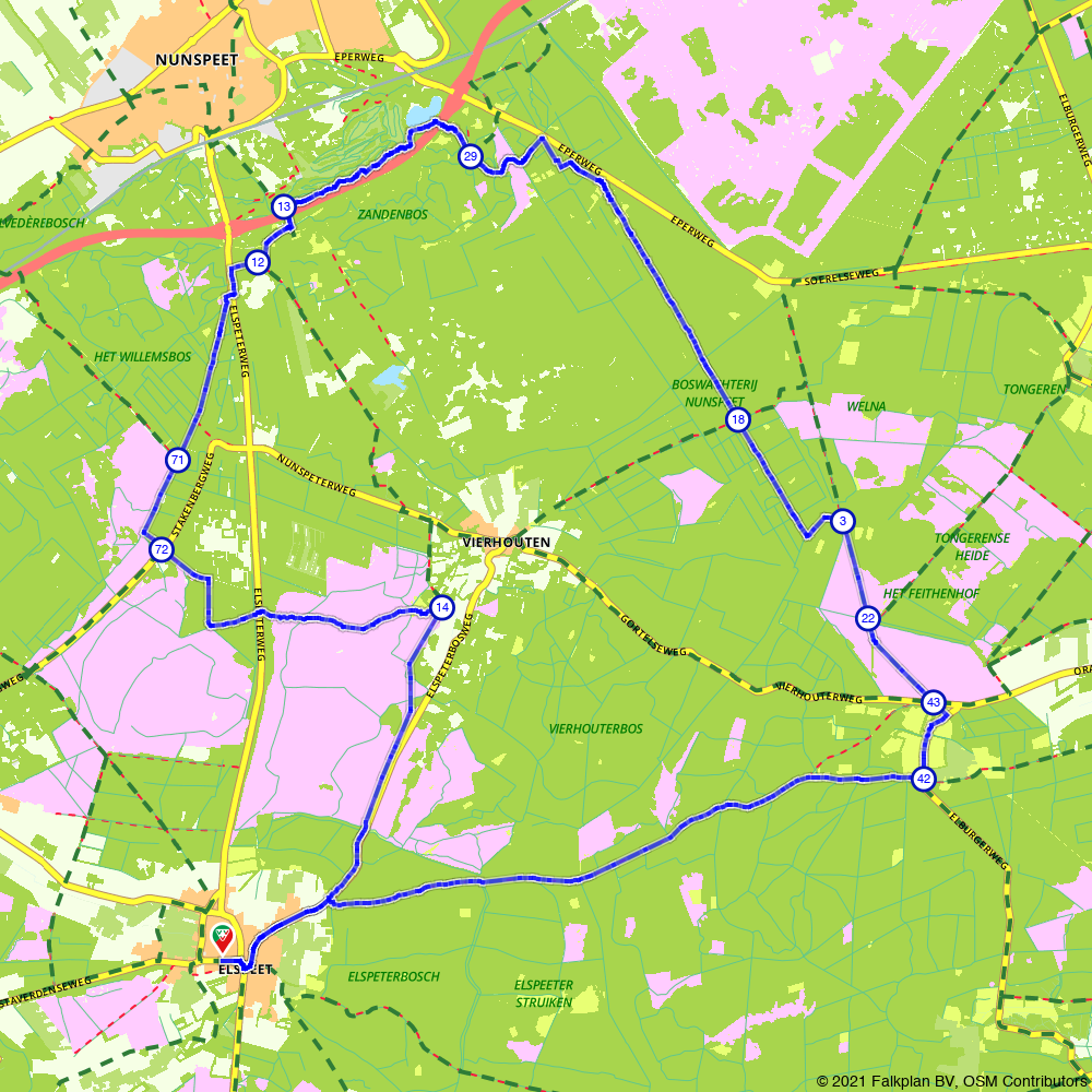 Elspeet-Nunspeet - Nunspeet - Fietsroute | Route.nl