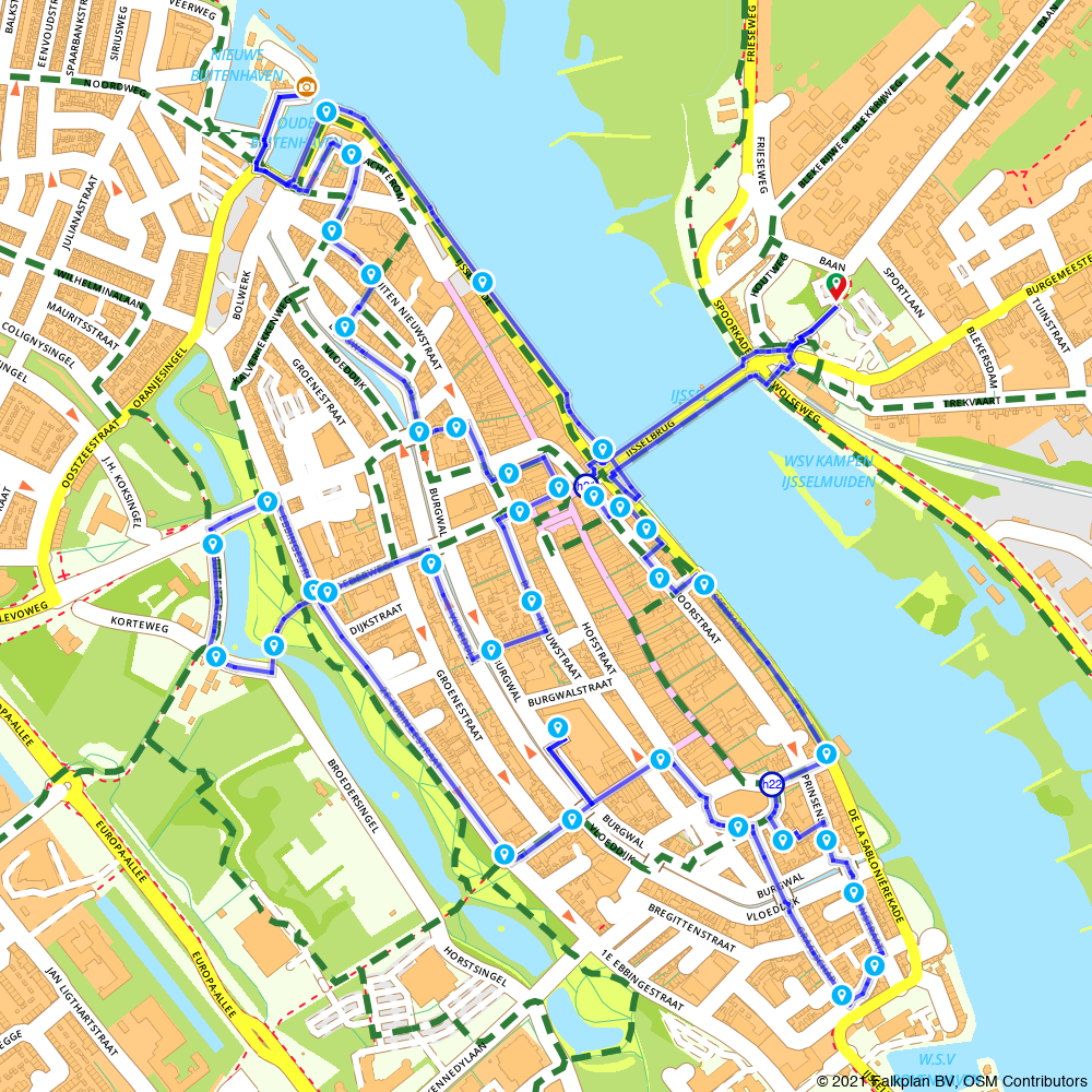 The City Walk Kampen - Kampen - Hiking route | Route.nl