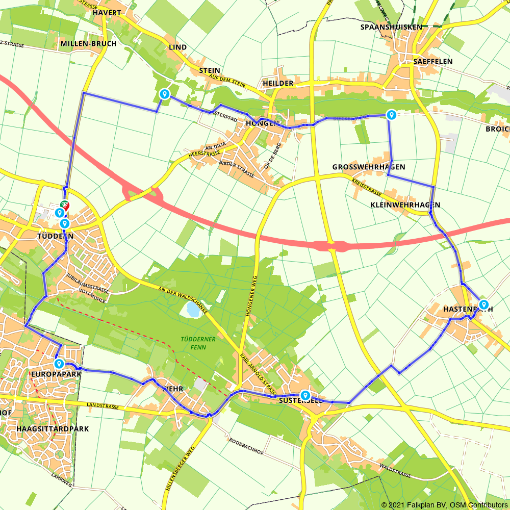 Tour of Selfkant - Selfkant - Hiking route | Route.nl