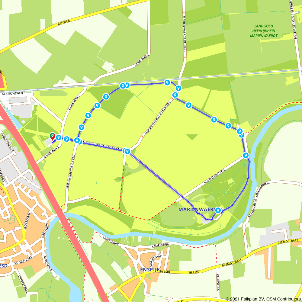 Monastery route Mariënwaerdt - West Betuwe - Hiking route | Route.nl