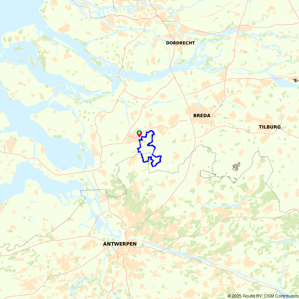 Heathland route Roosendaal - Roosendaal - Cycling route | Route.nl
