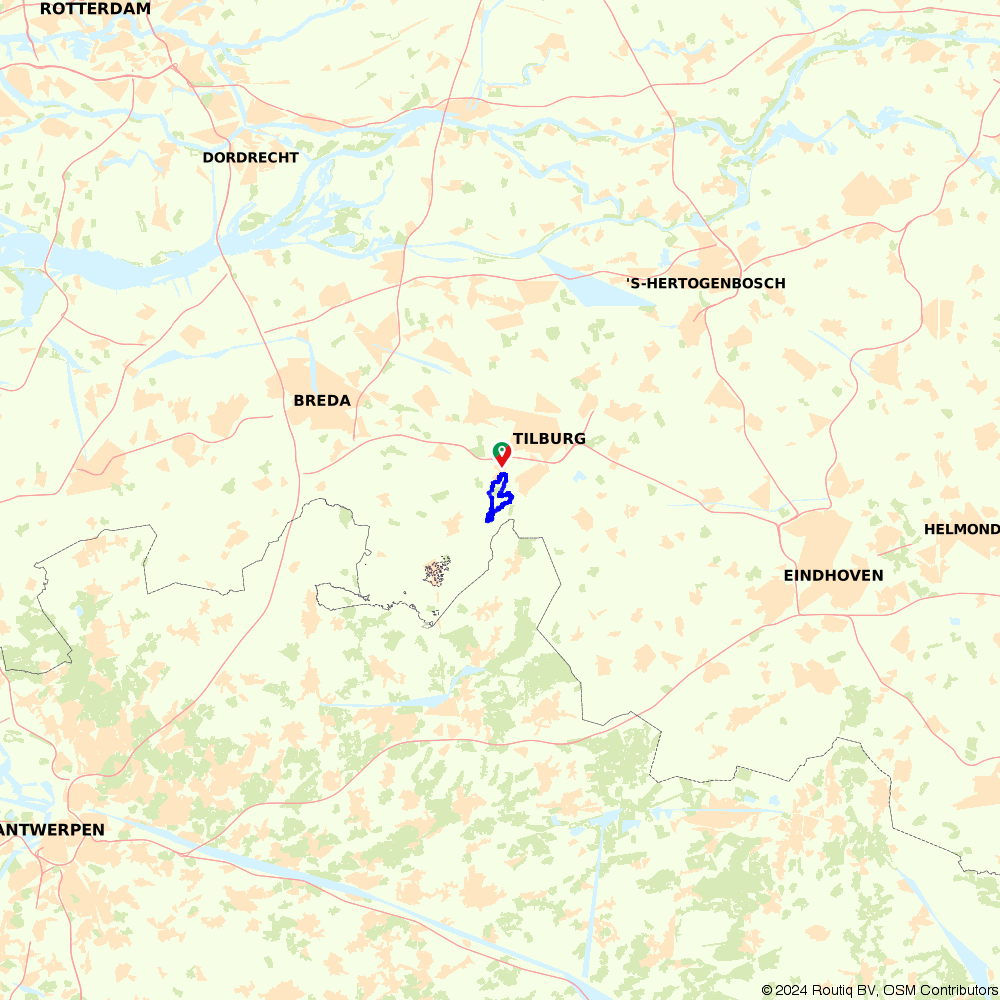 route Riel and outside area - Goirle - Hiking route | Route.nl