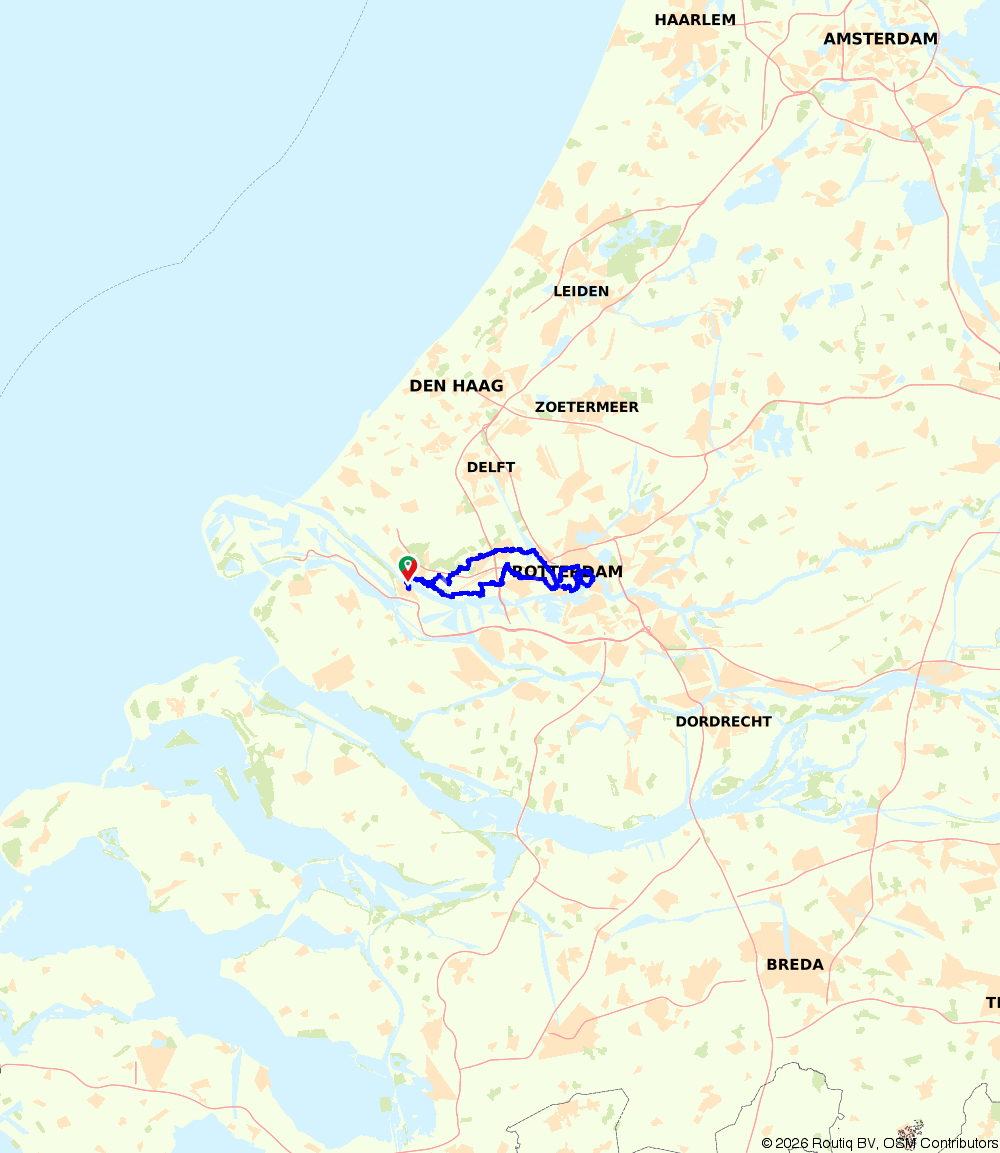 Tour Rotterdam from Rozenburg - Rotterdam - Cycling route | Route.nl