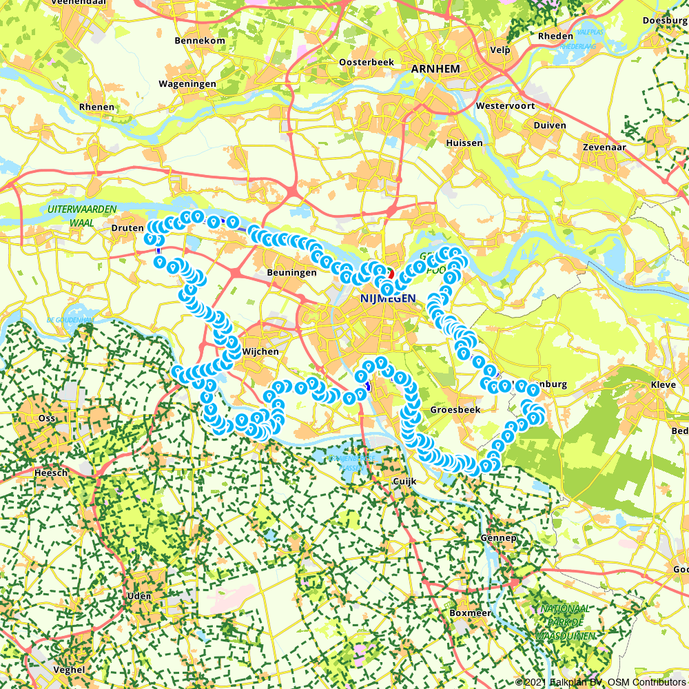 Walk of Wisdom - Nijmegen - Hiking route | Route.nl