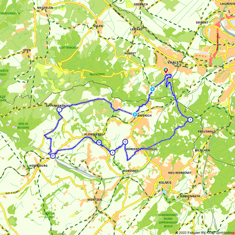 Tour of the Voerstreek - Vaals - Cycling route | Route.nl