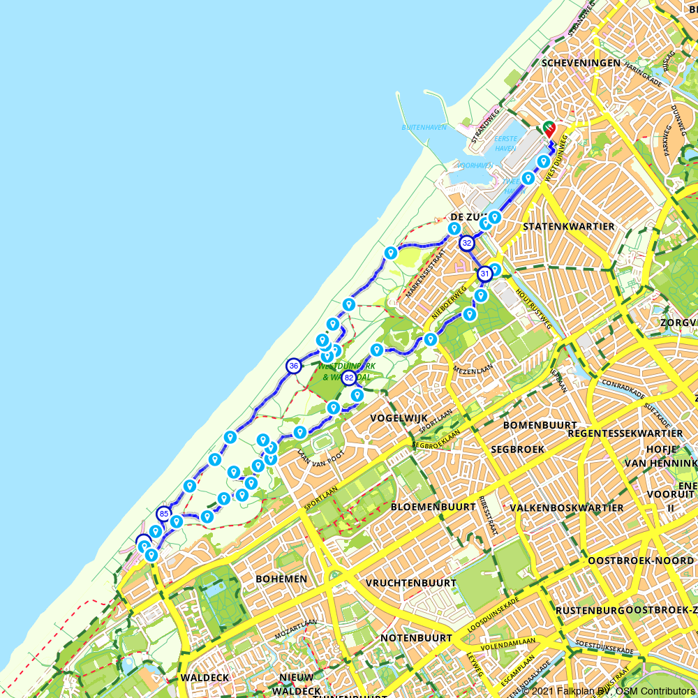 2329749 Between Scheveningen and Kijkduin through the Westduinpark