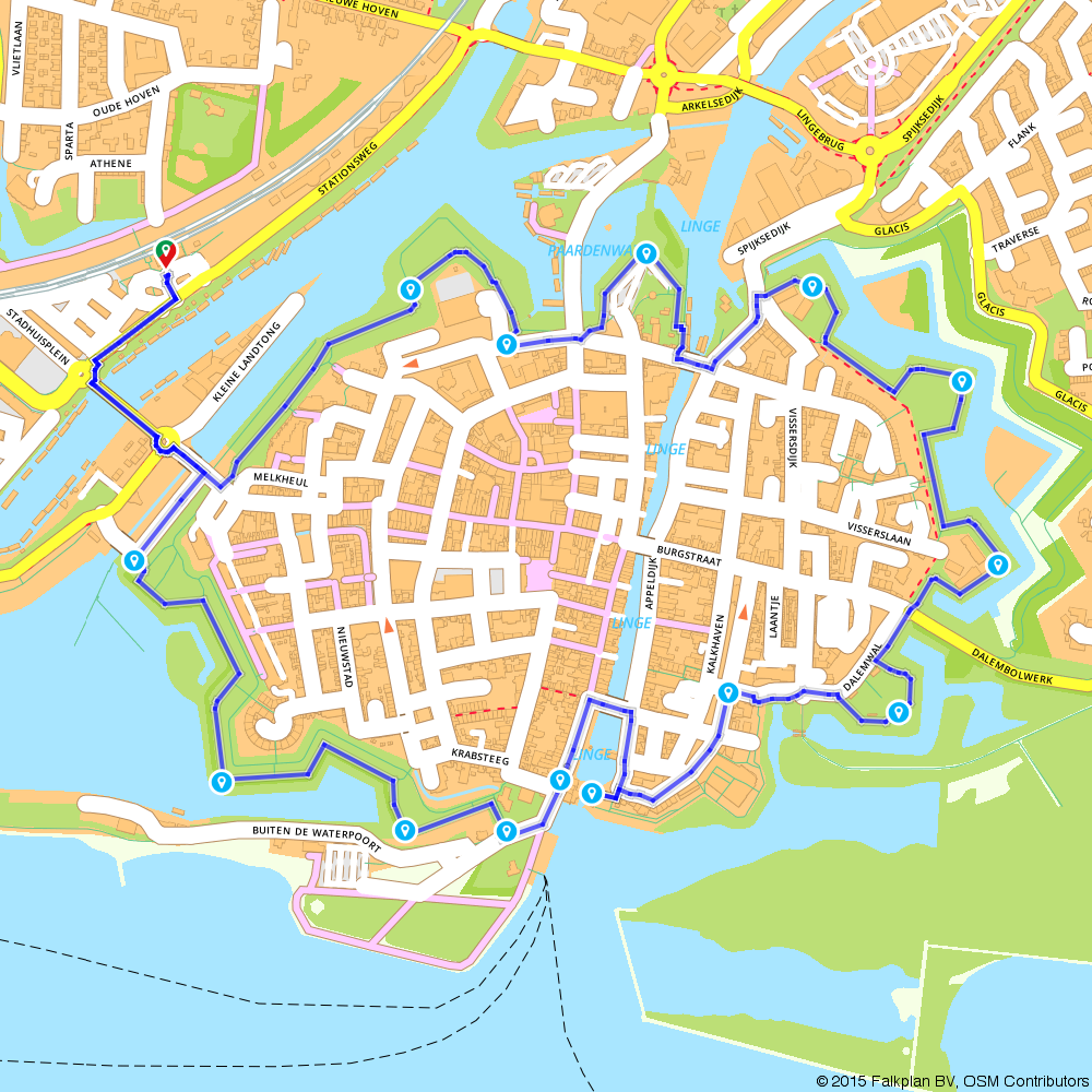 Waterline around Gorinchem - Gorinchem - Hiking route | Route.nl