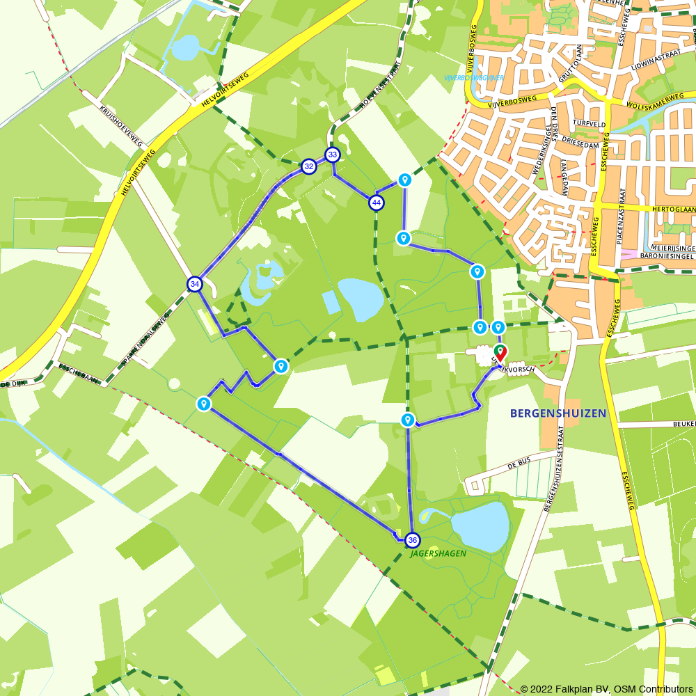 Bergenshuizen Vught - Vught - Hiking route | Route.nl