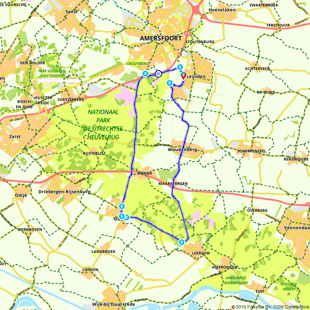Rondje Leusden - Leusden - Fietsroute | Route.nl