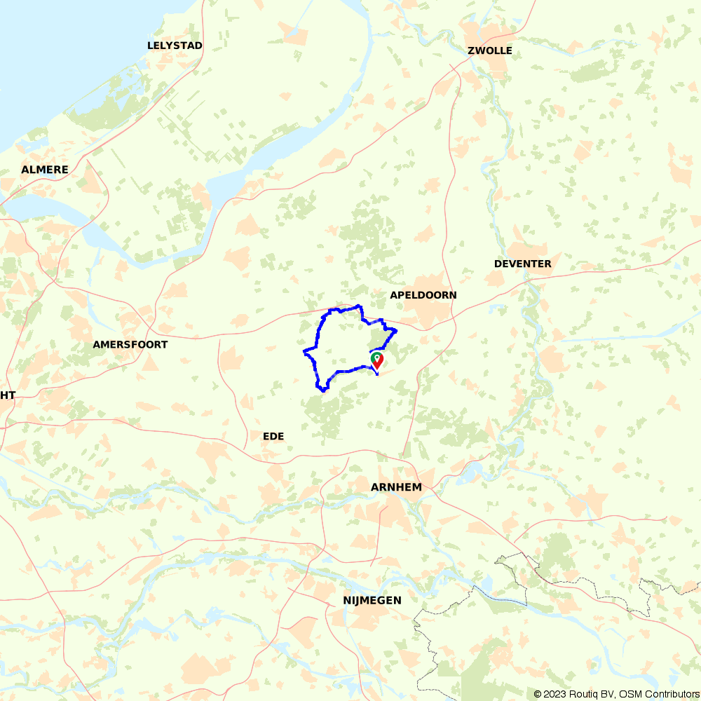 Veluwe area Harskamp - Apeldoorn - Cycling route | Route.nl